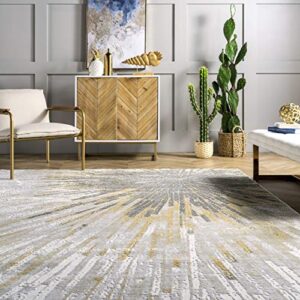 nuLOOM Amaya Abstract Area Rug, 5' x 8', Gold