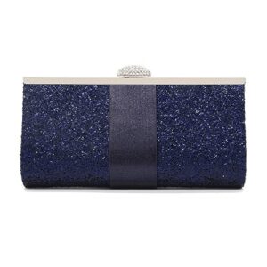 generic dazzling glitter evening purses and clutches for women formal party bag wedding handbags (dblue)