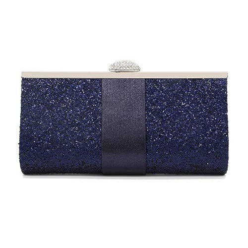 Generic Dazzling Glitter Evening Purses and Clutches for Women Formal Party Bag Wedding Handbags (DBlue)