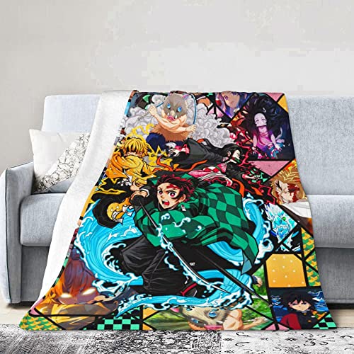 3D Anime Blanket Super Soft Napping Blanket Cartoon Flannel Throw Blanket for Sofa All Season Comfort Bedding D1 50"x40"