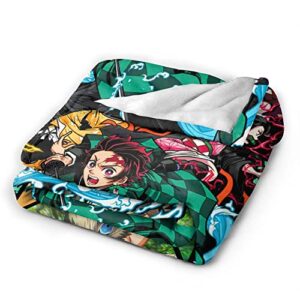 3D Anime Blanket Super Soft Napping Blanket Cartoon Flannel Throw Blanket for Sofa All Season Comfort Bedding D1 50"x40"