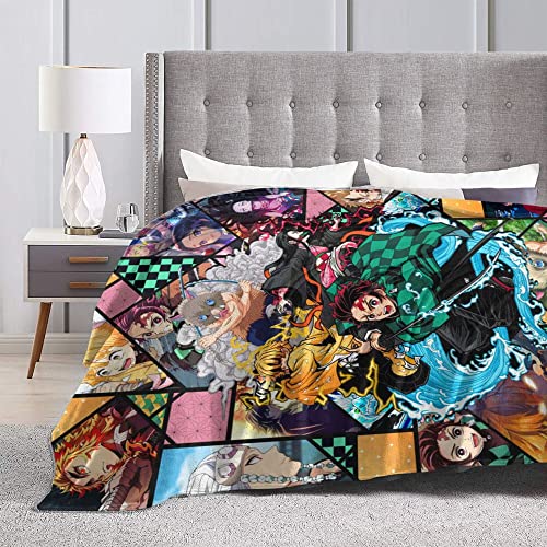 3D Anime Blanket Super Soft Napping Blanket Cartoon Flannel Throw Blanket for Sofa All Season Comfort Bedding D1 50"x40"