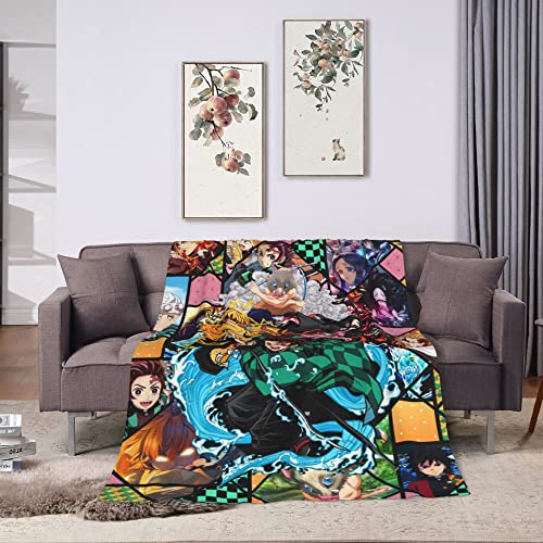 3D Anime Blanket Super Soft Napping Blanket Cartoon Flannel Throw Blanket for Sofa All Season Comfort Bedding D1 50"x40"