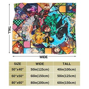 3D Anime Blanket Super Soft Napping Blanket Cartoon Flannel Throw Blanket for Sofa All Season Comfort Bedding D1 50"x40"