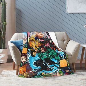 3D Anime Blanket Super Soft Napping Blanket Cartoon Flannel Throw Blanket for Sofa All Season Comfort Bedding D1 50"x40"