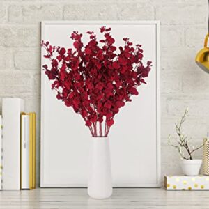 HANTAJANSS Artificial Orchids Silk Flowers, 8 Pcs Orchids Silk Fake Flowers in Bulk Flowers Artificial for Indoor Outdoor Wedding Home Office Decoration (Burgundy)