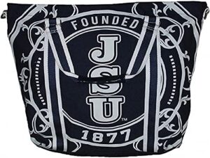 big boy jackson state tigers canvas tote bag [navy blue – 20″ x 15″]