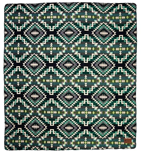 QISU Wool Blanket Throw | Large, Beautiful, Warm, Variegated, Handmade in Ecuador by Local Artisans |94″ x 78″| Ultra-Soft, Hypoallergenic & Breathable | Non-Itchy or Scratchy Fabric (Shamrock Star)