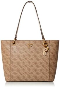 guess womens noelle elite tote, latte, one size us