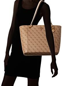 GUESS womens Noelle Elite Tote, Latte, One Size US