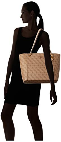 GUESS womens Noelle Elite Tote, Latte, One Size US