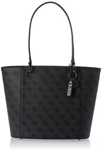 guess womens noelle small elite tote, coal, one size us