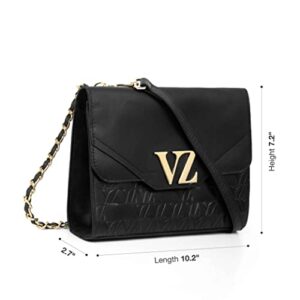 VELEZ Leather Crossbody Bag for Women - Hands Free Genuine Designer Leather Purse