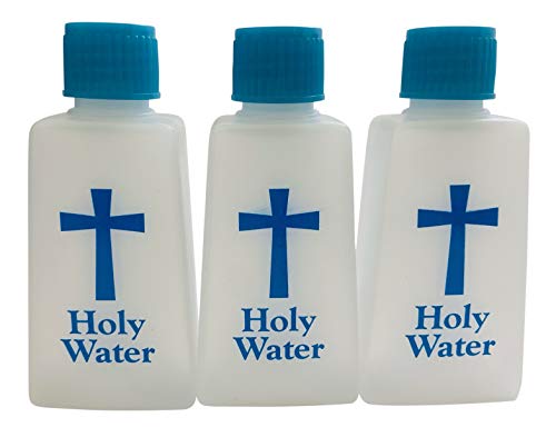 Westmon Works Holy Water Bottle Mini Plastic Vessel Pack Empty Container for Travel, Set of 3