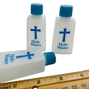 Westmon Works Holy Water Bottle Mini Plastic Vessel Pack Empty Container for Travel, Set of 3