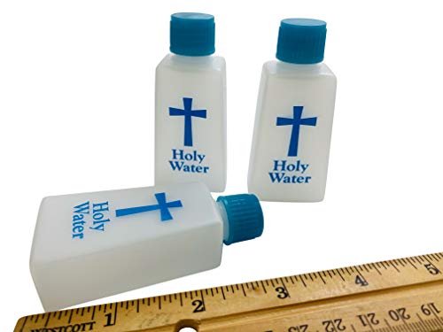 Westmon Works Holy Water Bottle Mini Plastic Vessel Pack Empty Container for Travel, Set of 3