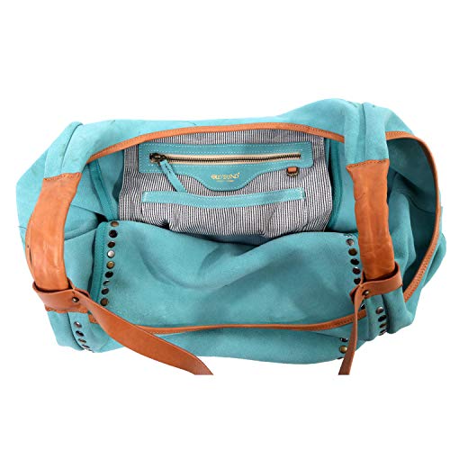 OLD TREND Genuine Leather Rose Valley Hobo Bag (Aqua)