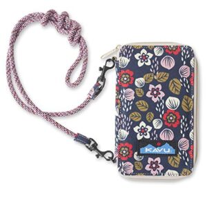 kavu go time bi-fold crossbody wallet with rope strap – sakura fall