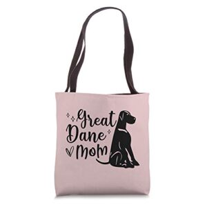 great dane mom great dane lady dog lover great dane owner tote bag