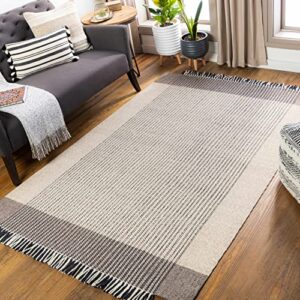 Hauteloom Barraute Hallway, Kitchen Runner Rug - Cottage - Black, Gray, Beige - 2'6" x 8'