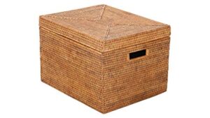 kouboo la jolla rattan box, honey-brown