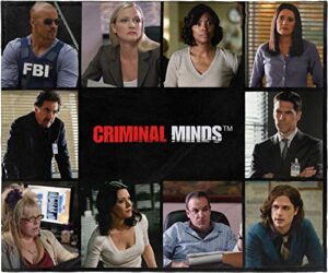 intimo criminal minds cast tv series super soft plush fleece throw blanket 50″ x 60″ (127cm x152cm)