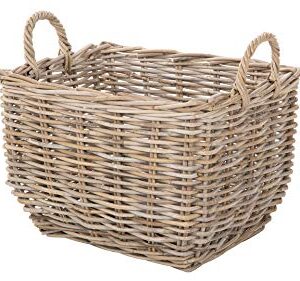 Kouboo Kobo Wicker Basket, Gray-Brown