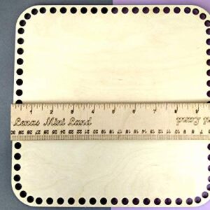 Basket Bottom, 10 inch 25 cm. Square Wooden Base Crochet Weaving Craft Supplies