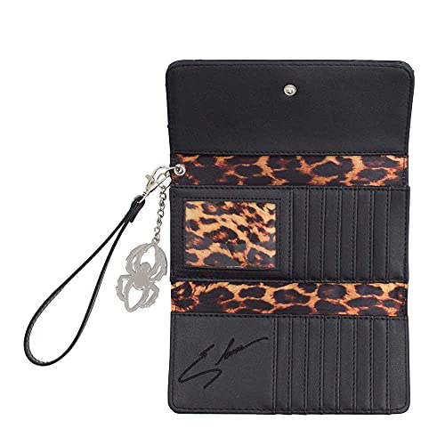 kreepsville 666 Elvira Women's Spiderweb Flap Wallet Macabre Mobile Black Collection