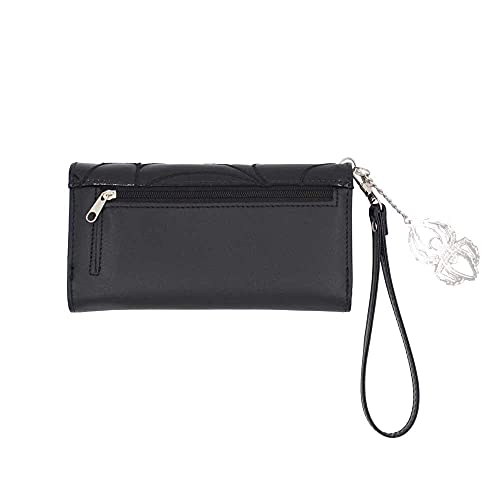 kreepsville 666 Elvira Women's Spiderweb Flap Wallet Macabre Mobile Black Collection