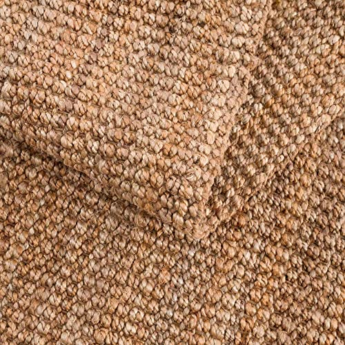 Hauteloom Moncton Sea Grass Jute Rug - Natural Fiber Sisal Area Rug - Natural Fringe Tassel - Rattan Wicker Look Carpet - Brown - 6' x 9'