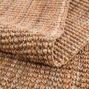 Hauteloom Moncton Sea Grass Jute Rug - Natural Fiber Sisal Area Rug - Natural Fringe Tassel - Rattan Wicker Look Carpet - Brown - 6' x 9'