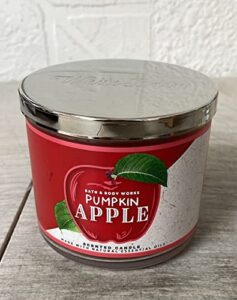 bath & body works, white barn 3-wick candle w/essential oils – 14.5 oz – 2021 autumn! (pumpkin apple)