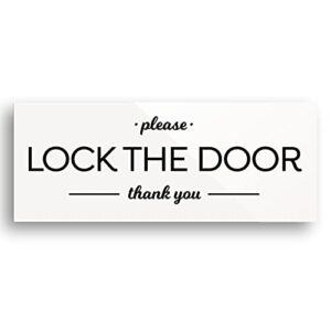 reilly originals 2×5 inch please lock door sign ~ ready to stick ~ premium, durable