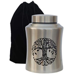 cremation urn for ashes for adults up to 160lbs tree of life funeral burial urns satin bag for human ashes