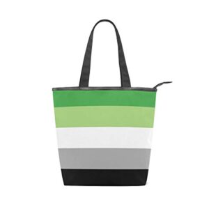 women’s retro large size canvas shoulder bag hobo crossbody handbag casual tote aromantic pride flag