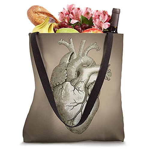 Anatomical human Heart, anatomy illustrations Tote Bag