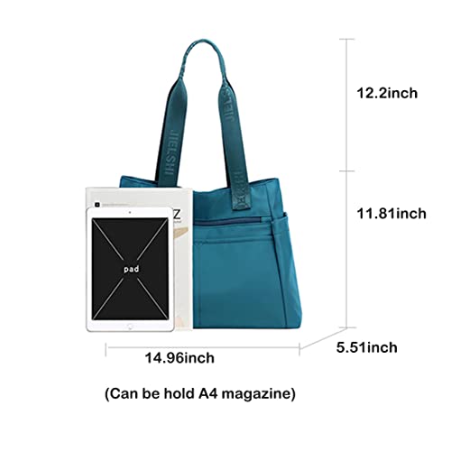 YANAIER Women Zippered Tote Bags Large Top Handle Satchel Handbags Waterproof Nylon Bag for Daily Travel Work Shopping Burgundy