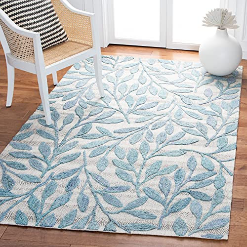 SAFAVIEH South Hampton Collection 6' x 9' Blue SHA302M Handmade Botanical Wool Area Rug