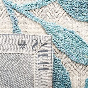 SAFAVIEH South Hampton Collection 6' x 9' Blue SHA302M Handmade Botanical Wool Area Rug