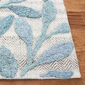 SAFAVIEH South Hampton Collection 6' x 9' Blue SHA302M Handmade Botanical Wool Area Rug