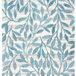 SAFAVIEH South Hampton Collection 6' x 9' Blue SHA302M Handmade Botanical Wool Area Rug