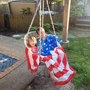 July 4th Stars & Stripes American Flag Ultra Lush Oversized Throw Blanket (50" x 70")