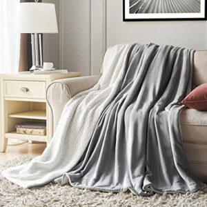 eheyciga sherpa blanket twin size – fuzzy sherpa fleece blanket twin size super soft plush blanket, thick winter blanket, grey, 60×80 inches