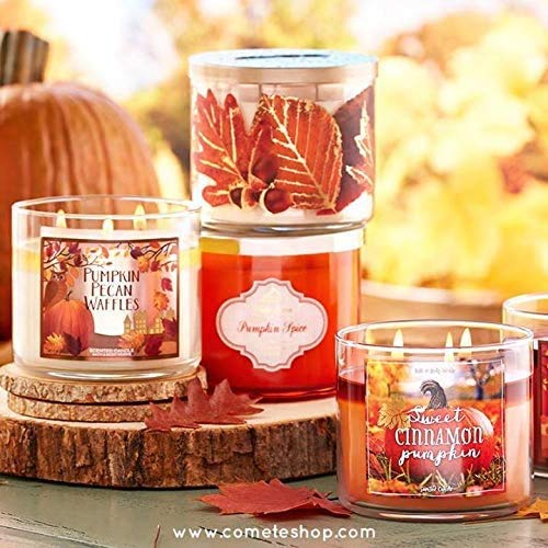 2020 White Barn Bath 3 Wick Candle in Pumpkin Apple (Red Apple, Pumpkin, Cinnamon, Clove Buds) Made W Essential Oils w Burn Time of 25-45 Hours