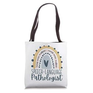 every voice matters slp gift for speech therapist tote bag