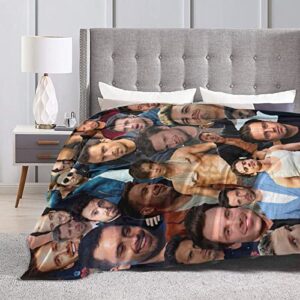 Sebastian Stan Collage Blanket Fleece Ultra-Soft Micro Throw Soft Blankets for Couch Sofa Bed 80"X60"