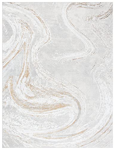 SAFAVIEH Orchard Collection 8' x 10' Grey / Gold ORC617H Modern Abstract Area Rug