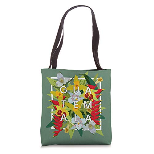 Flowers of Guatemala Word Art - Guatemalan Pride Tote Bag