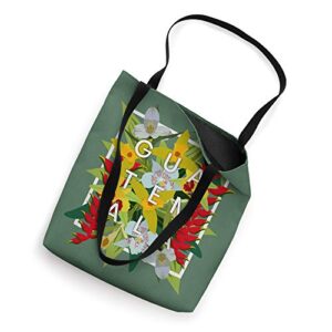 Flowers of Guatemala Word Art - Guatemalan Pride Tote Bag